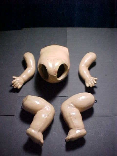 Vintage Baby Doll Parts Torso, 2 Arms w/Hooks, & 2 Legs w/Hooks | eBay