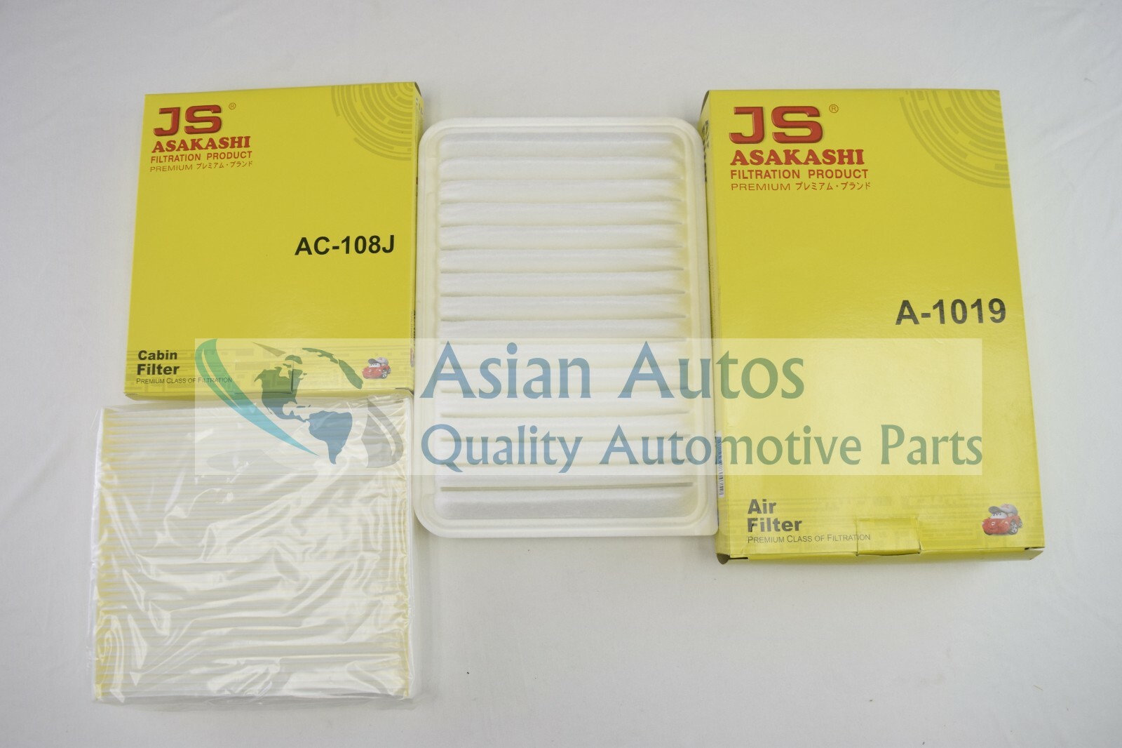 JS Asakashi Air and Cabin Filter Kit For Toyota Camry 4Cyl. 2007-2017 ...