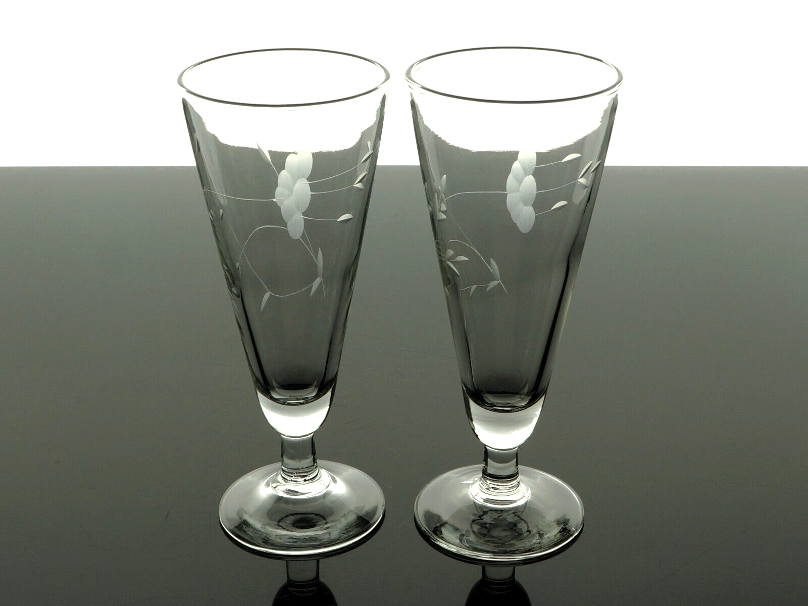 PRINCESS HOUSE HERITAGE (442) FLUTED CRYSTAL PILSNER BEER GLASSES – SET ...