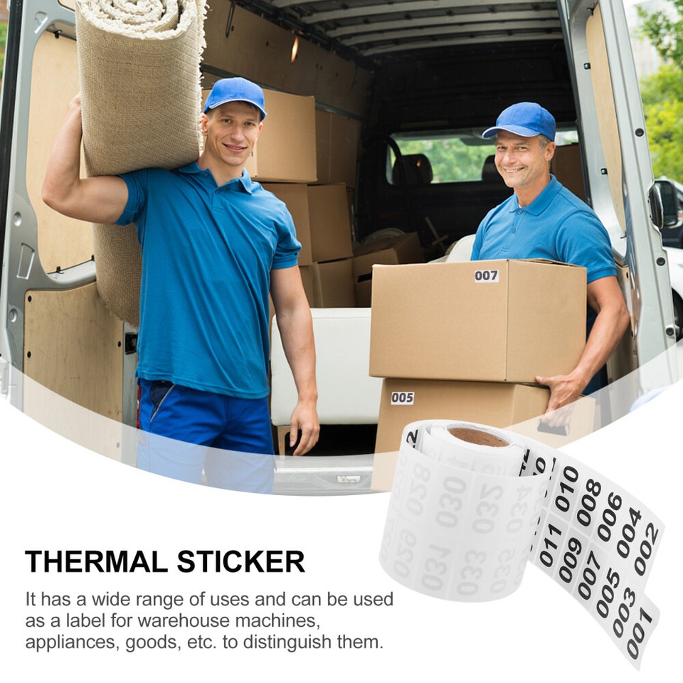 Numerical Label Self Adhesive Number Sticker Office Inventory Stickers ...