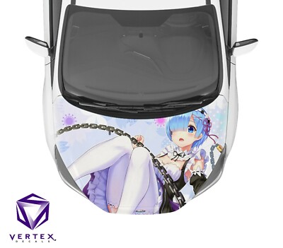Rem Re:Zero Anime Hood Wrap Weatherproof Vinyl Decal 50" X 60" | eBay