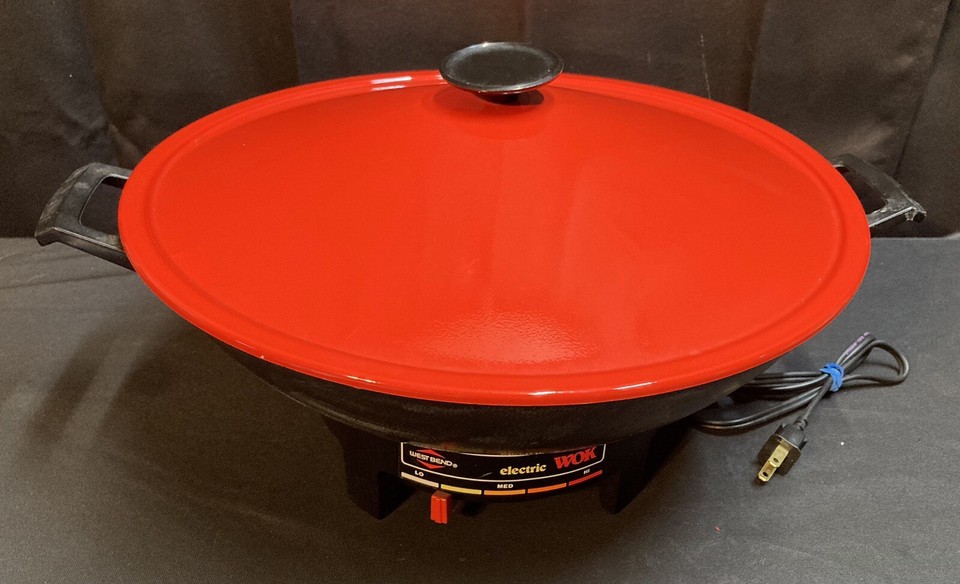 West Bend 6 Quart Red Electric Wok 14" Dia. Model # 79525 | eBay