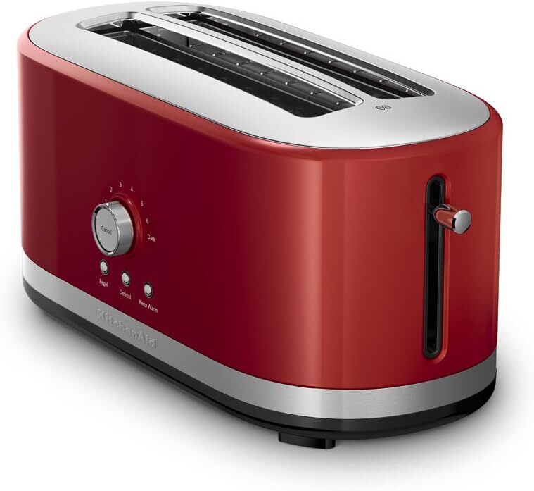 KitchenAid KMT4116ER 4 Slice Long Slot Toaster with High Lift Lever ...