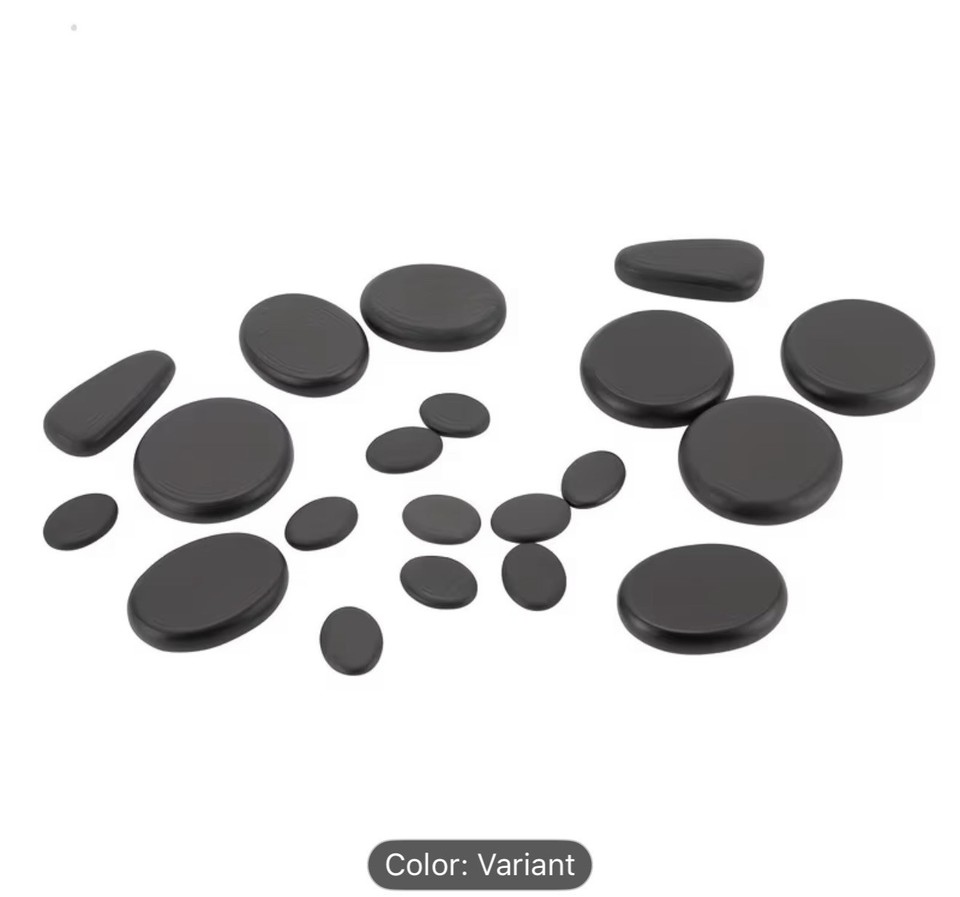 Pro Hot Stones Massage Set 18 Volcanic Rocks Portable Massage Stone ...