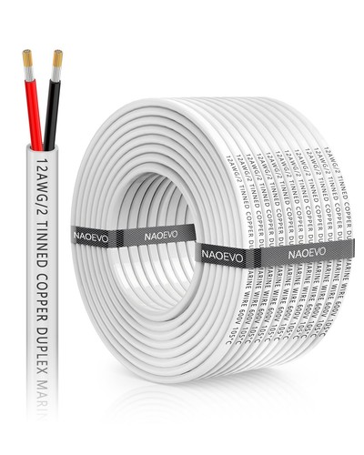 12 Gauge Marine Wire Duplex, 12 AWG Stranded PVC Marine Electrical Wire ...