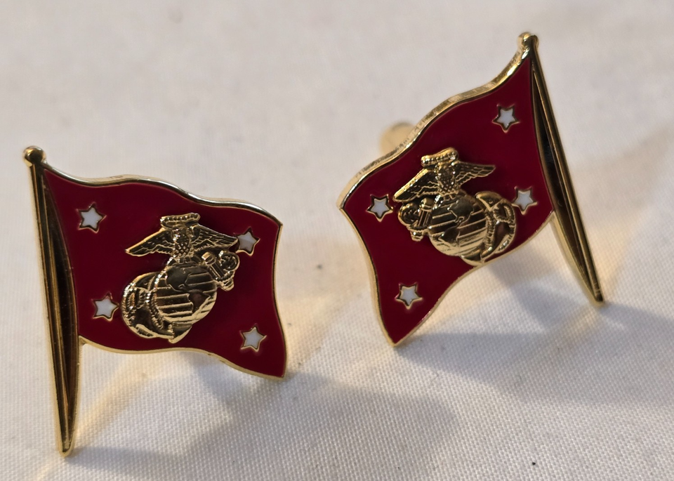 USMC Commandant of the Marine Corps Flag EGA Cufflinks / Cuff Links | eBay