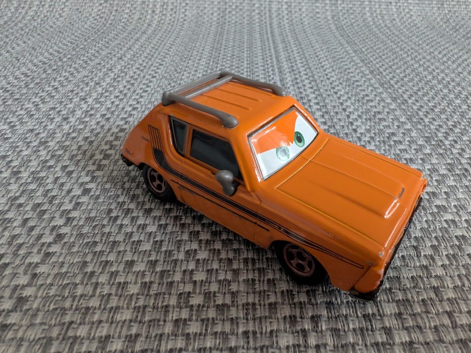 Disney Pixar Cars Grem Orange Car With Roof Rack Diecast 1:55 | eBay UK