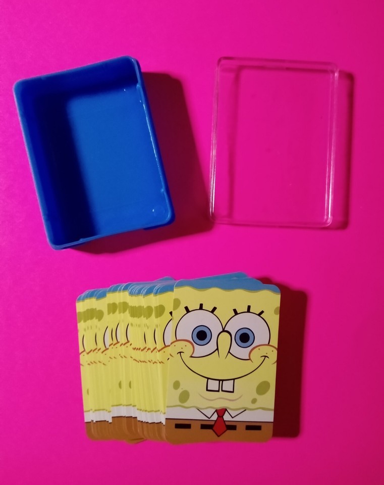 SpongeBob SquarePants Mini Nickelodeon Playing Cards in Plastic Box | eBay