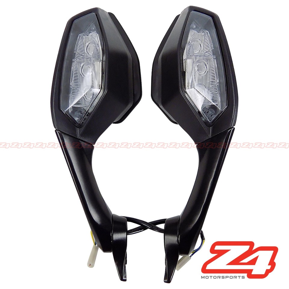2017-2020 Yamaha R6 Rear View Mirrors Mirror Integrated LED Turn Signal ...