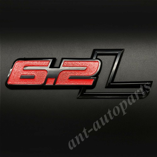 Black Red 6.2L Emblems Fender Side Badge Car Auto Decal Stickers Trunk ...