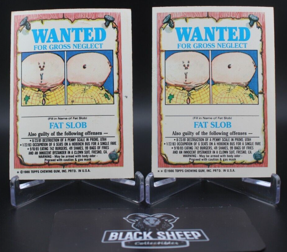 1986 Garbage Pail Kids #159a & 159b GPK Larry Lips & Distortin Morton ...