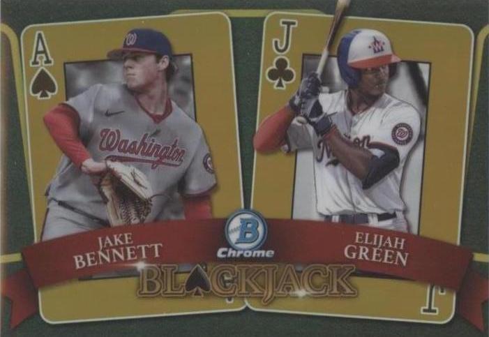 2022 Bowman Draft - Blackjack Elijah Green, Jake Bennett #BJ-5 Gold ...