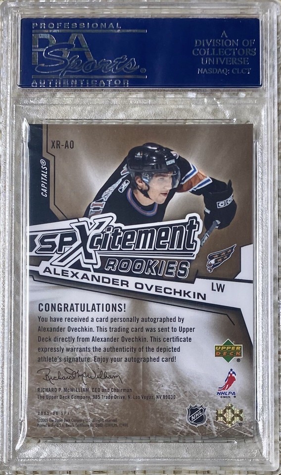2005 SPX SPECTRUM GOLD AUTO 1/5 ALEXANDER OVECHKIN PSA 10 POP 1 GRAIL ...