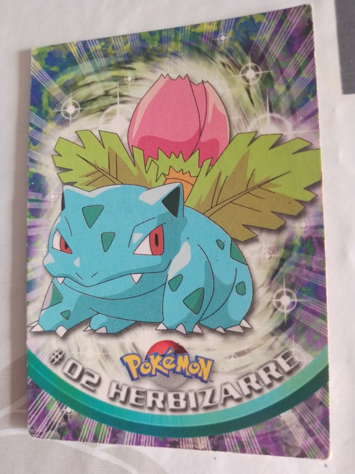 POKEMON TOPPS FR HERBIZARRE N°02 - TV ANIMATION BLUE LOGO | eBay UK