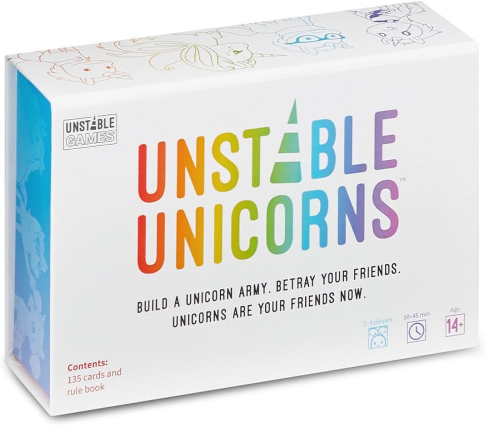 Unstable Unicorns Card Game - Strategy Party Game for 2-8 Players, Ages ...