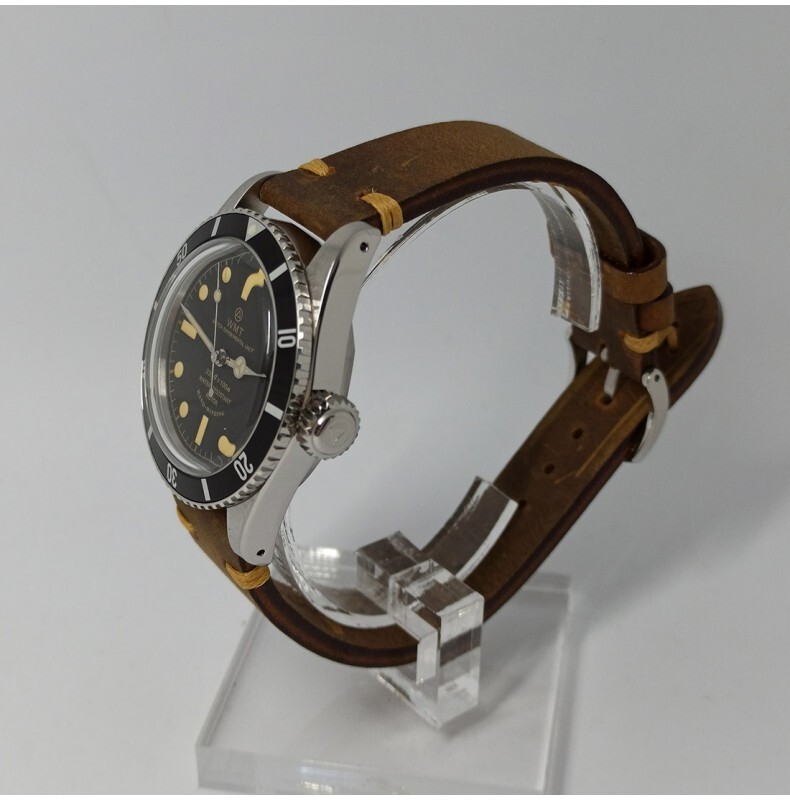 Walter Mitt Sea Diver Vintage Steel Automatic Brown Merced Skin Men's ...