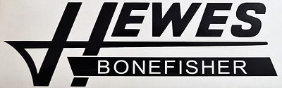 1 Hewes Bonefisher Vinyl Boat Decal Black Sticker Logo Hull Car Truck ...