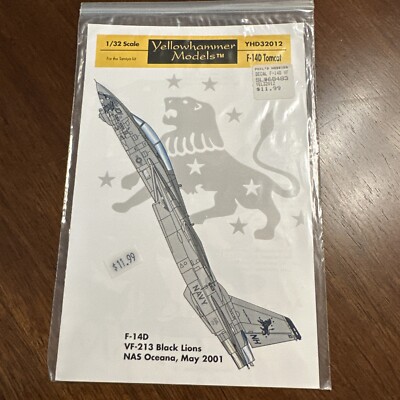Yellowhammer Decals 32012 1/32 Scale F-14D Tomcat VF-213 Black Lions | eBay