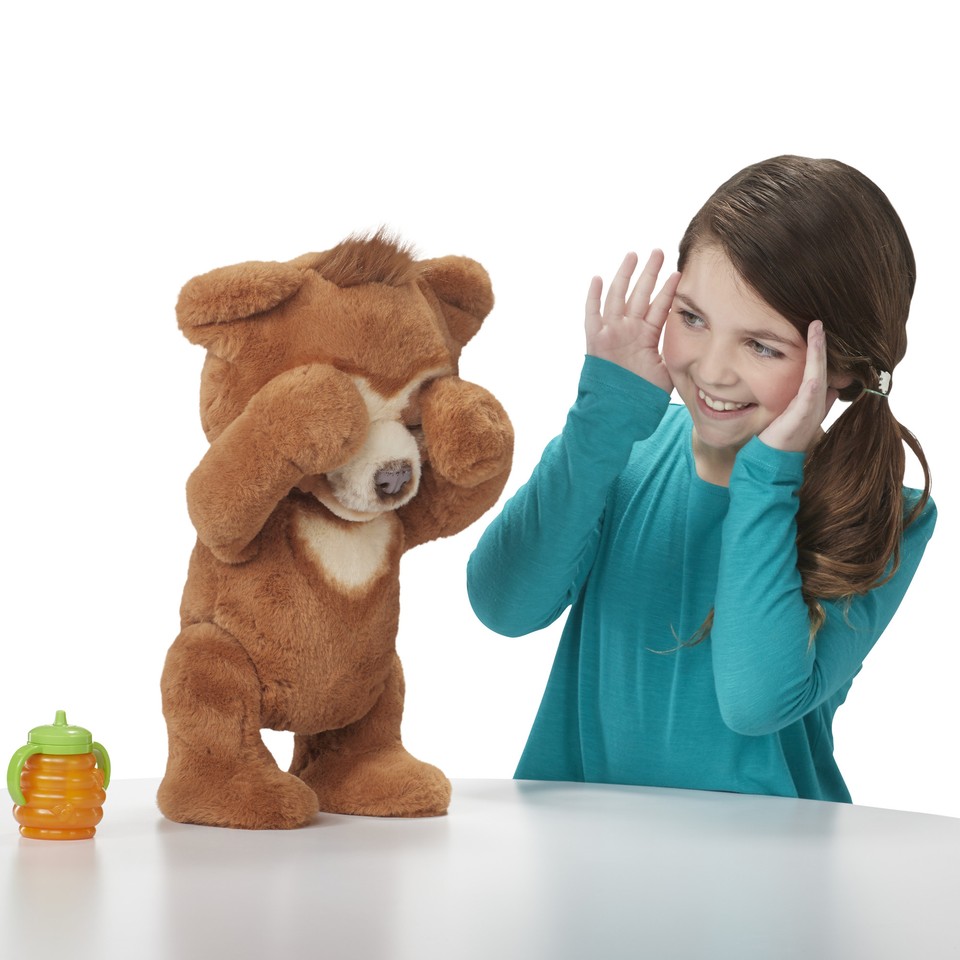 furReal Interactive Brown Cubby The Curious Bear Interactive Plush Toy ...