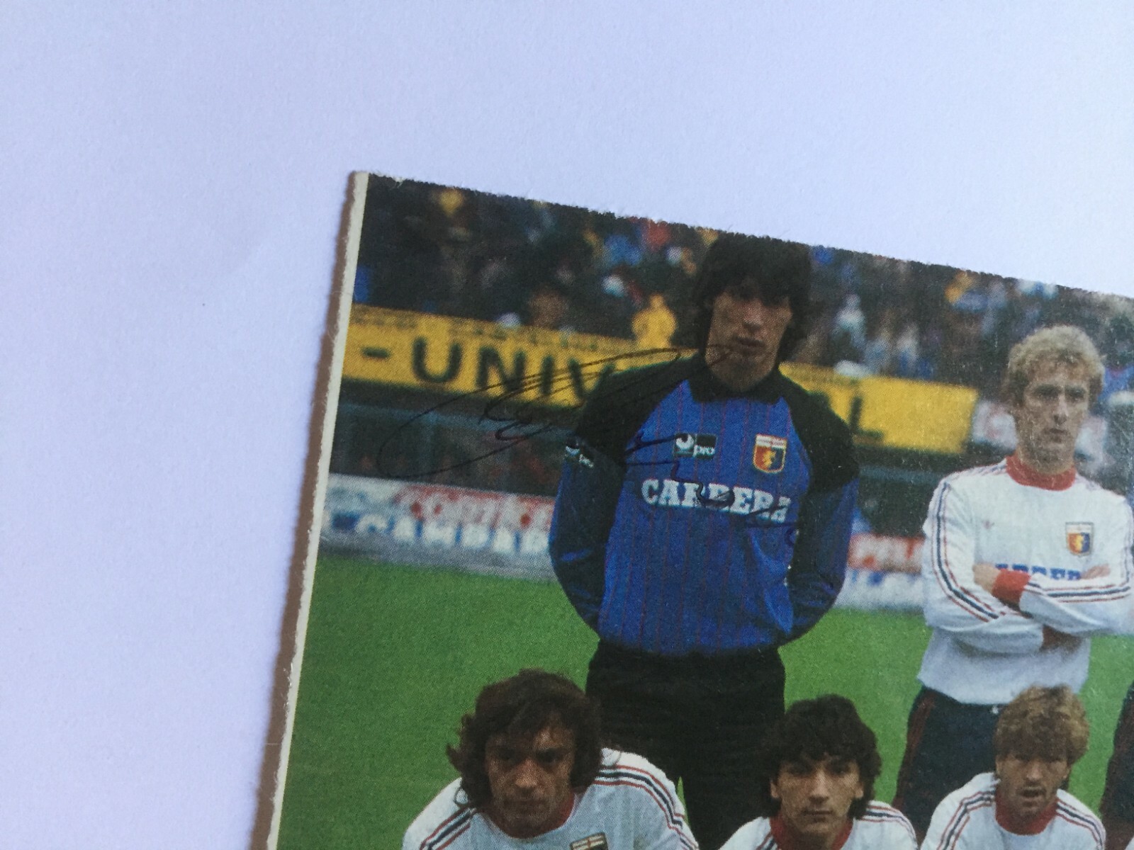 Autografi originali GIOVANNI CERVONE+CLAUDIO TESTONI-CFC Genoa 84/85-IN ...