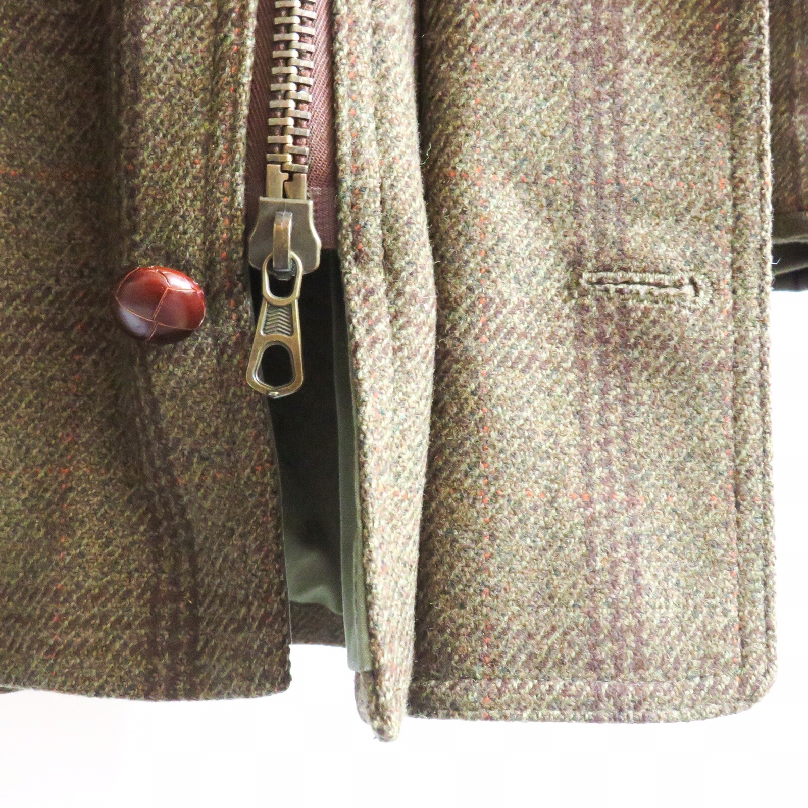 Chrysalis The Chiltern Brown/Olive Plaid Wool Field Jacket Coat Small ...
