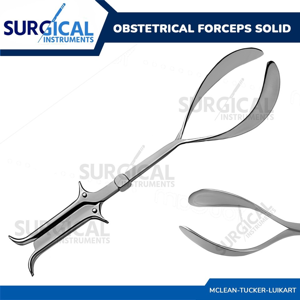 Mclean-Tucker-Luikart Obstetrical Forceps Solid Blades Stainless German ...