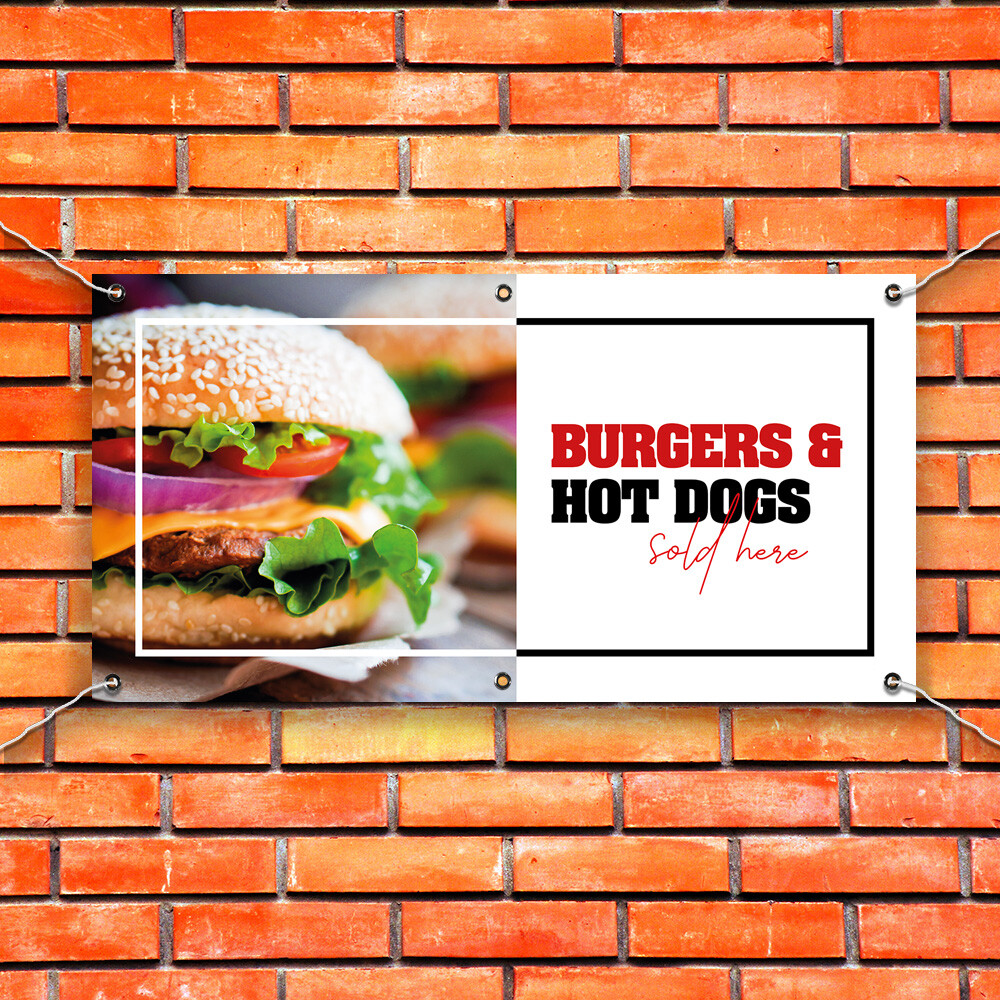 PCV Banner Printing burgers hot dogs takeaway Promotional Advertisement ...