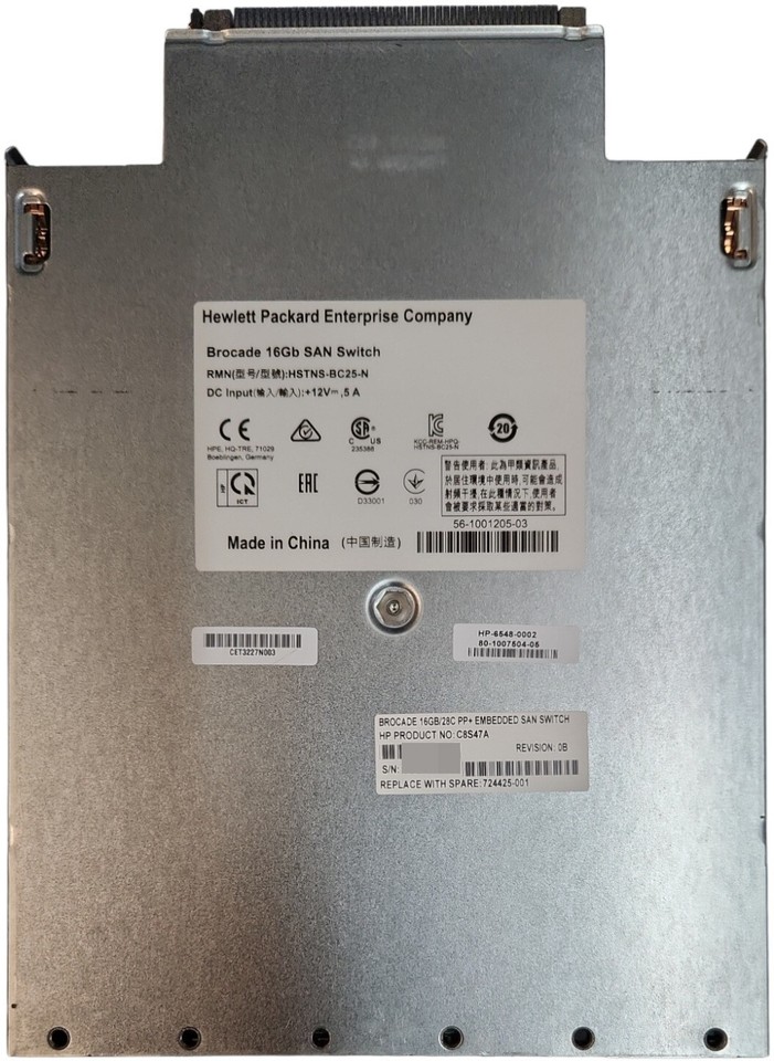HP Brocade 16Gb/28c PP+ Embedded SAN Switch for c-Class C8S47A 724425 ...