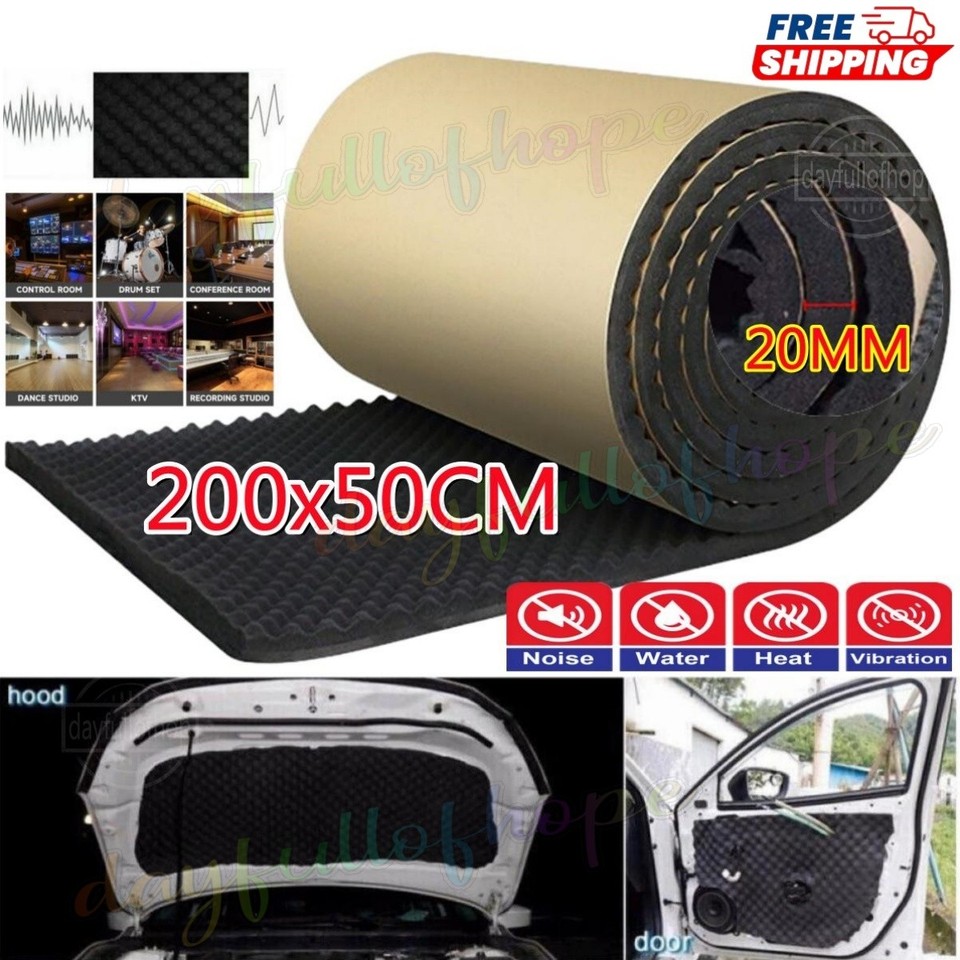 2M Self-adhesive Acoustic Foam Sound Proofing Deadening Noise ...