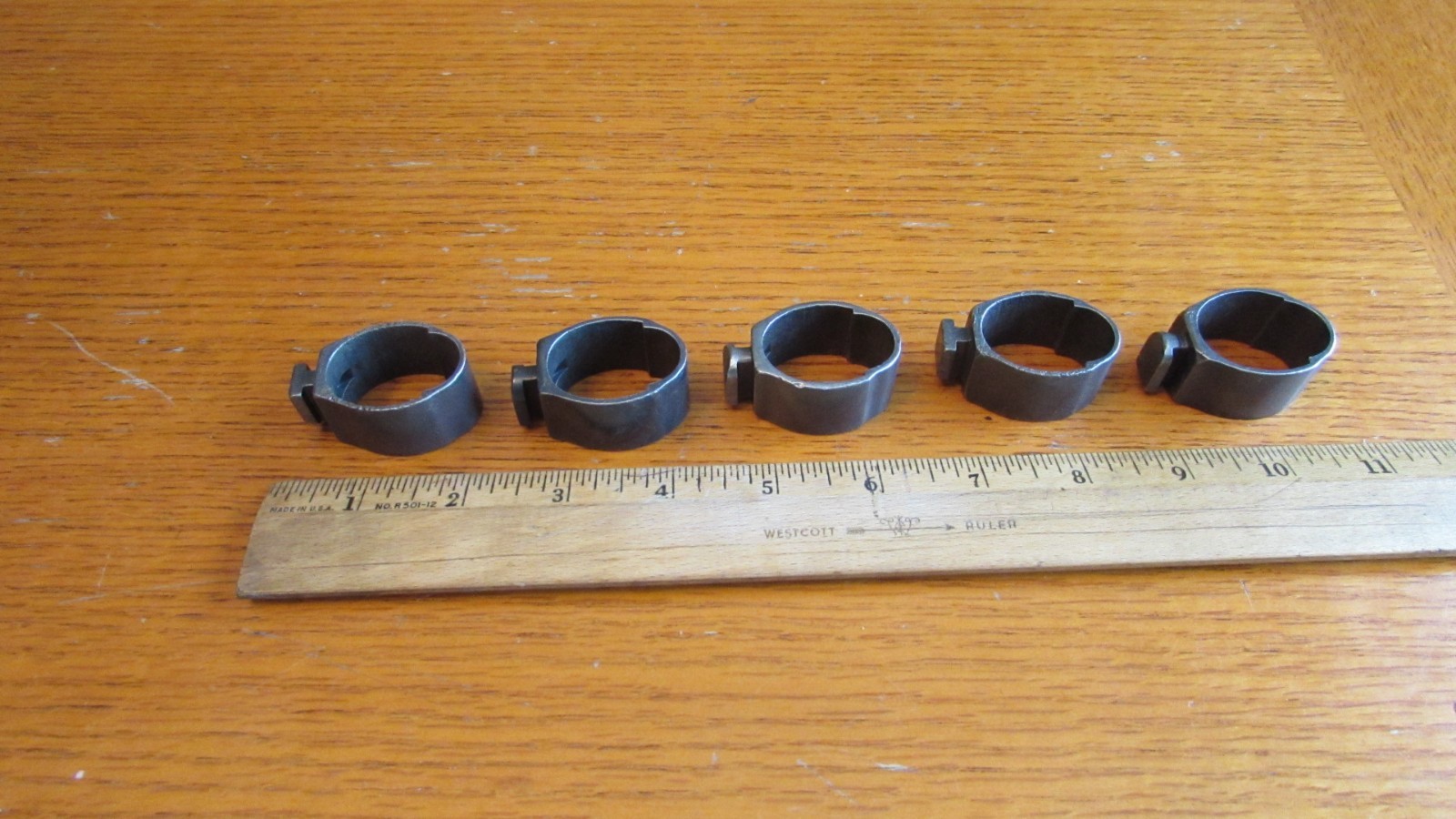 Lot of 5 Vintage Bayonet Lug Barrel Bands for Mauser Argentine 1891 ...