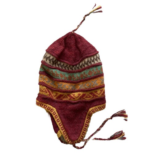 Inka Tradition Baby Alpaca Toque Knit Beanie Winter Hat Ear Flaps ...