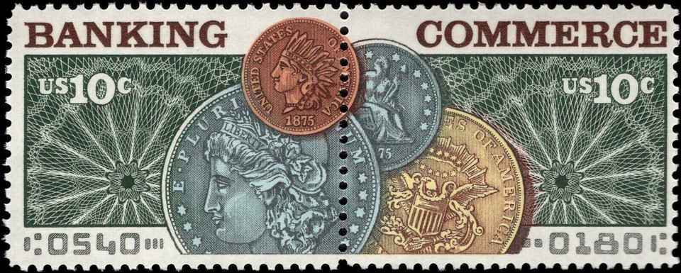 BANKING and COMMERCE plate block of 16 #1577-1578 | eBay