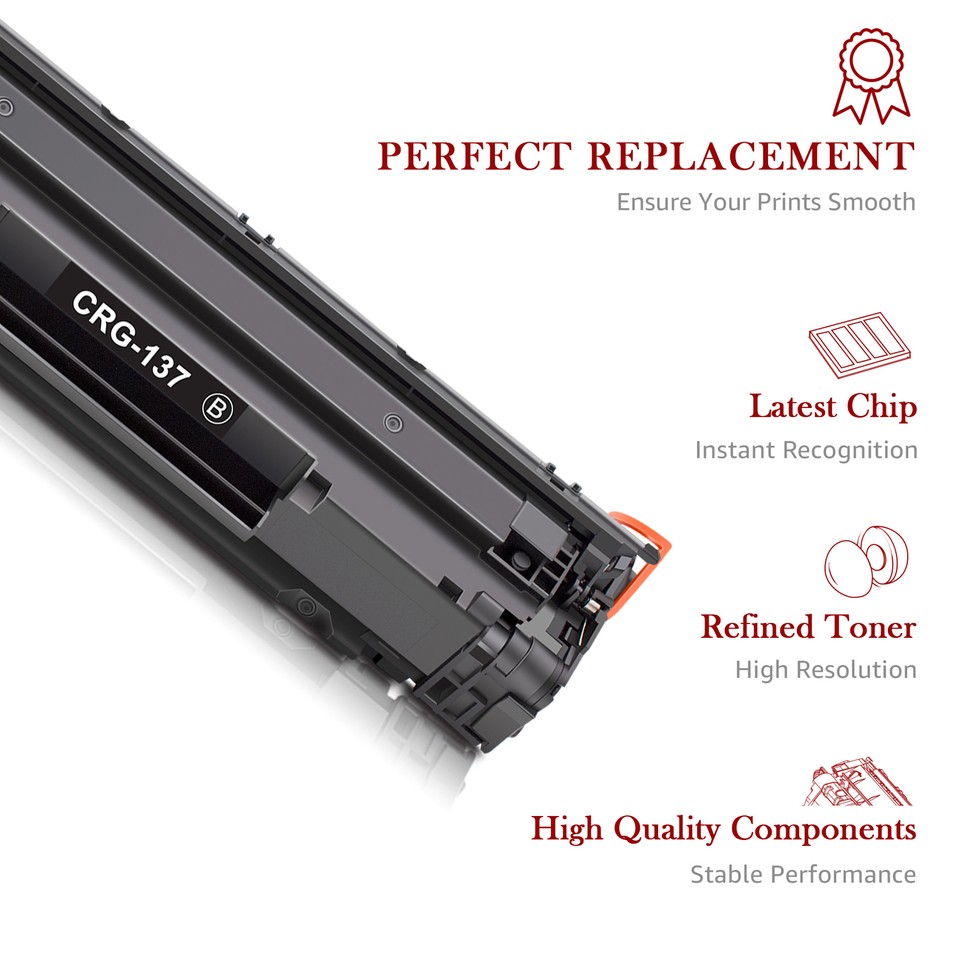 Toner Cartridge 137 CRG-137 Toner for Canon ImageClass MF249dw LBP151 ...