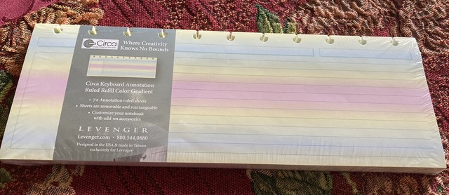 2 Levenger Circa Keyboard Refills Gradient Pastel Rainbow for sale ...