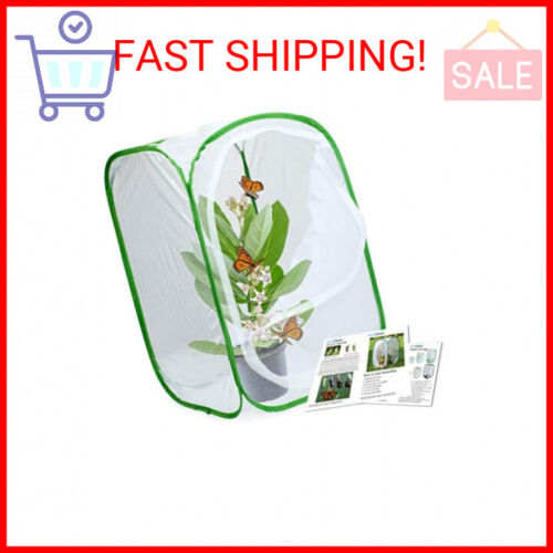 RESTCLOUD Insect and Butterfly Habitat Cage Terrarium Pop-up 23.6 ...