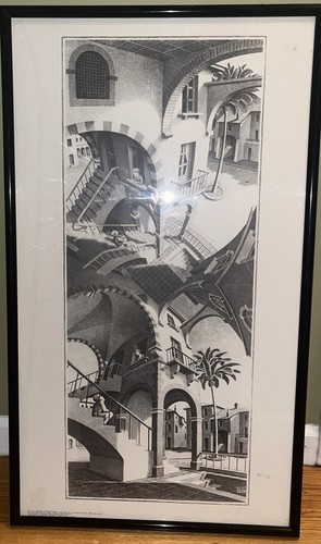 MC Escher print framed High And Low E10 From Holland Trademark Cordon ...
