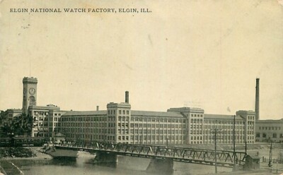 Postcard Elgin National Watch Factory in Elgin, Illinois - used in 1911 ...