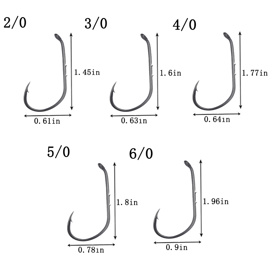 100pcs Octopus Fishing Hooks 1# 1/0-5/0 Ultra Sharp Carbon Steel ...