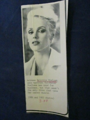 1988 Brigitte Nielson Hollywood actress/model Vintage Wire Press Photo ...