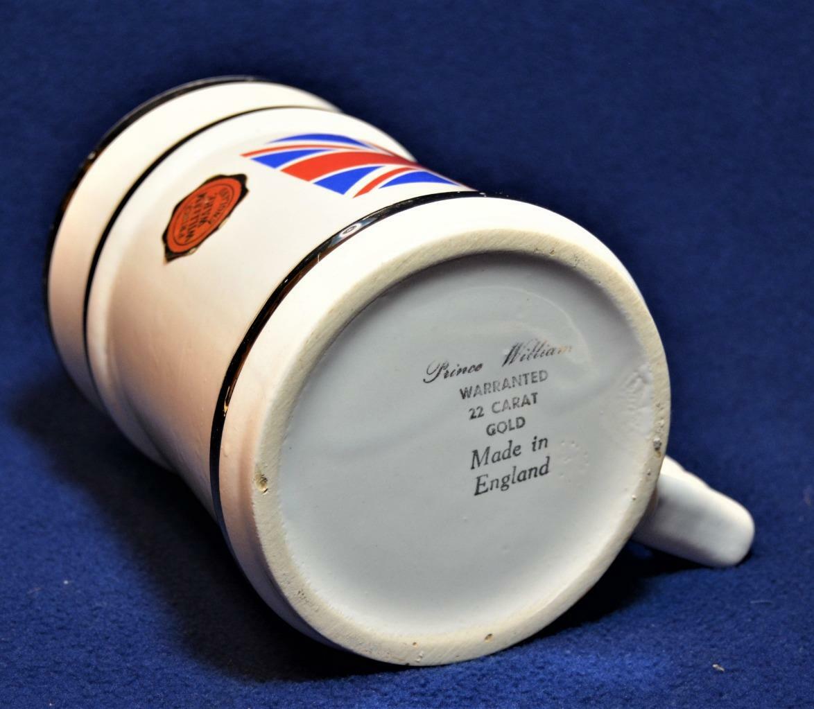 Vtg PRINCE WILLIAM Ware Made England Warranted 22K Gold BRITISH FLAG ...