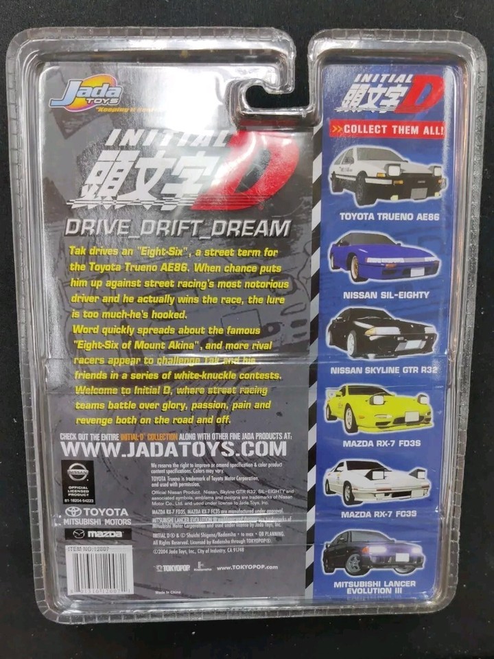 Initial D 1:64 Scale JADA Diecast Nissan Sil-Eighty 2004 Model Drift ...