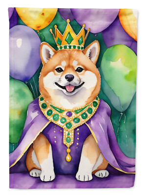 Shiba Inu King Queen of Mardi Gras Flag Canvas House Size DAC4887CHF | eBay
