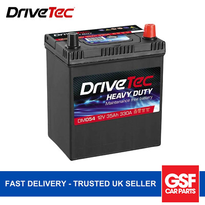 DriveTec Car Battery DM054 12V 35Ah 330A T1 T3 Fits Honda Jazz 1.4 iDSI ...