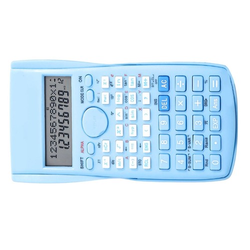 Blue Scientific Calculator: 240 Functions 12-Digit Sliding Hard Cover ...