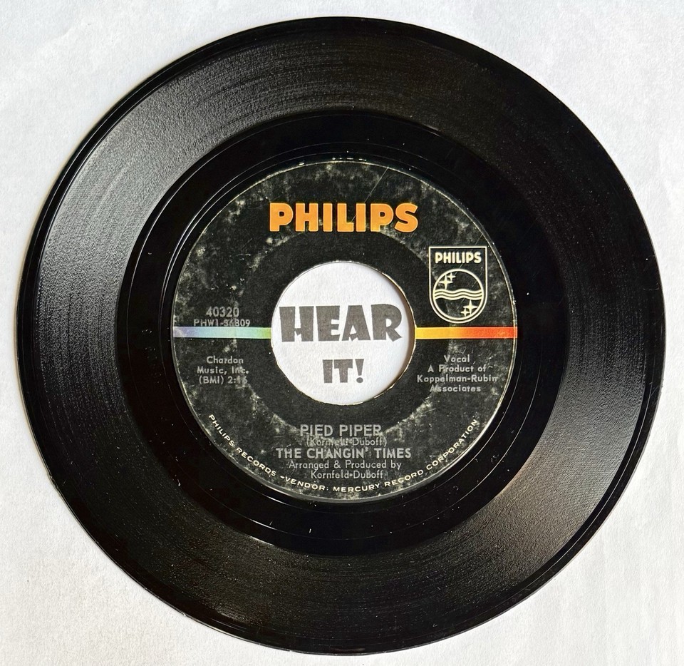 Sixties Garage 45 THE CHANGIN' TIMES Thank You Babe / Pied Piper ...