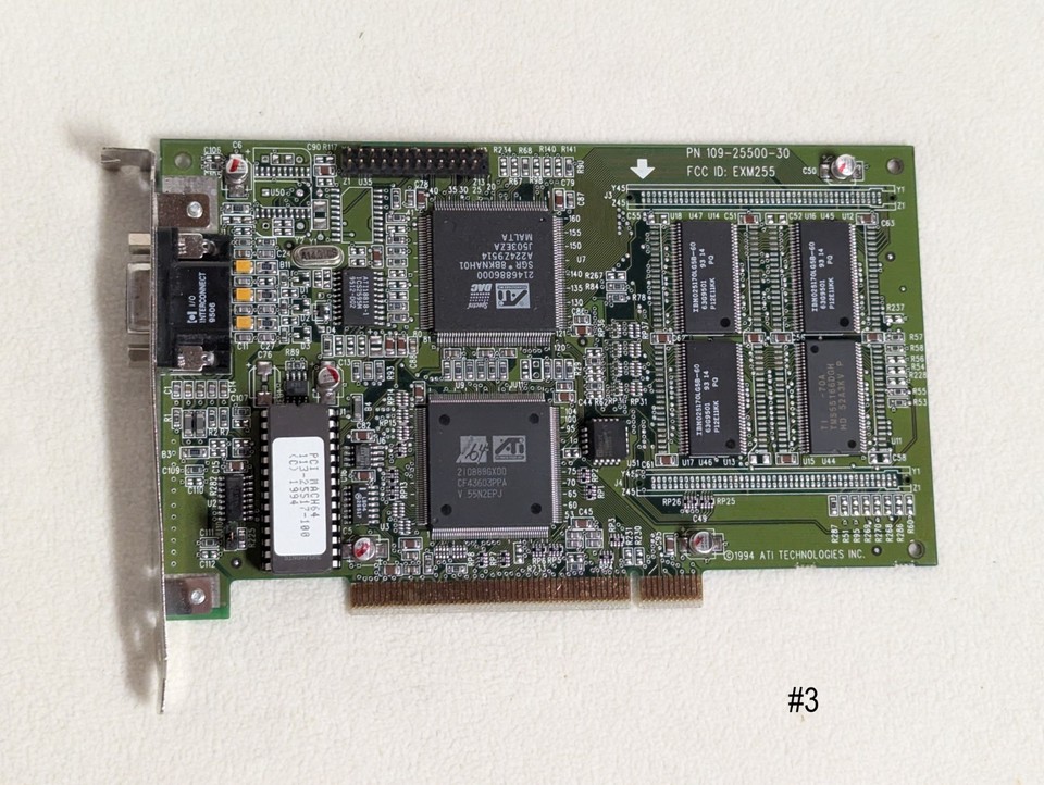 Vintage ATI Mach64 109-25500-30 2MB VGA PCI Video Graphics Card ...