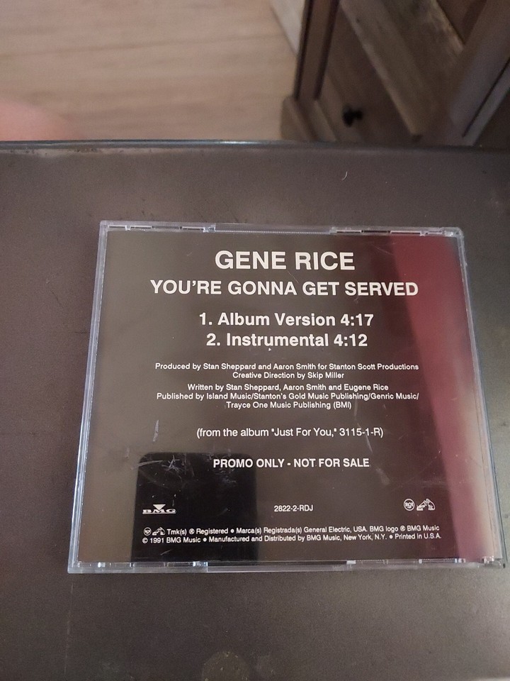 GENE RICE CD SINGLE YOU'RE GONNA GET SERVED | eBay