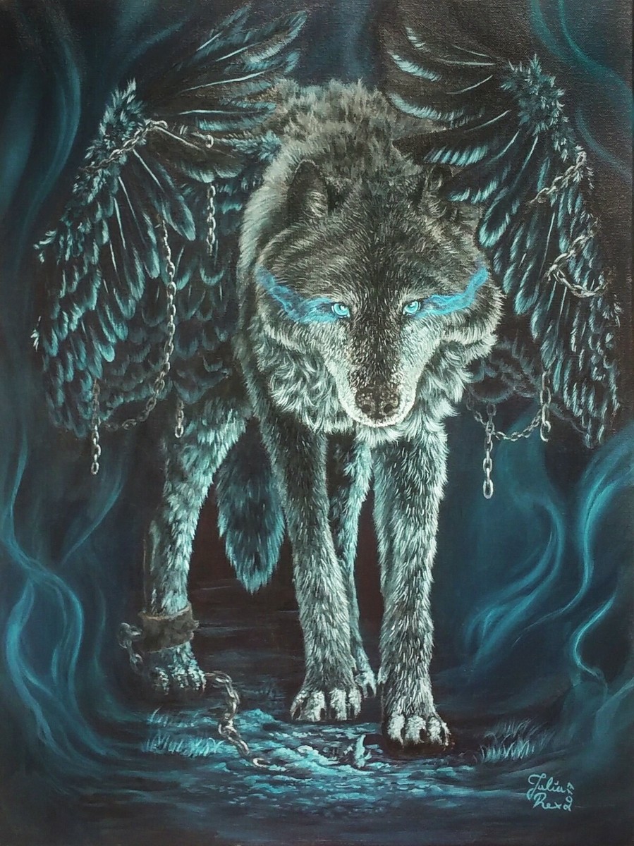 Winged Wolf Drawings Free: The Winged Wolf Is On Fire By Dino Winged