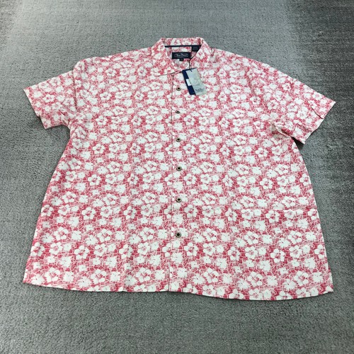 Nat Nast Shirt Mens Extra Large Button Up Silk Limited Edition Red ...