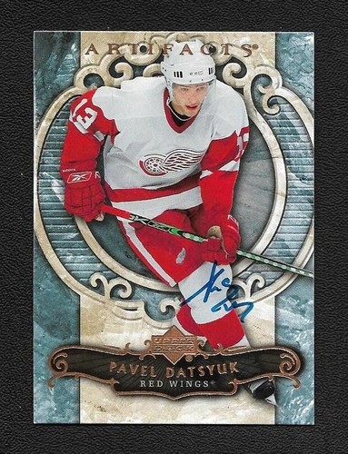 Pavel Datsyuk Signed Autograph 2007-08 Upper Deck Artifacts Red Wings ...